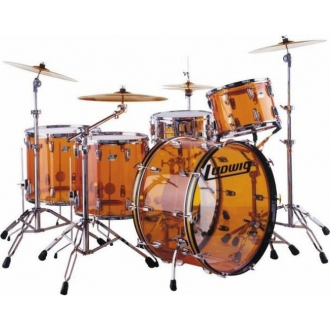 Trommesett Ludwig Vistalite Zep Set 26 Shell Pack, Amber Vistalite ...