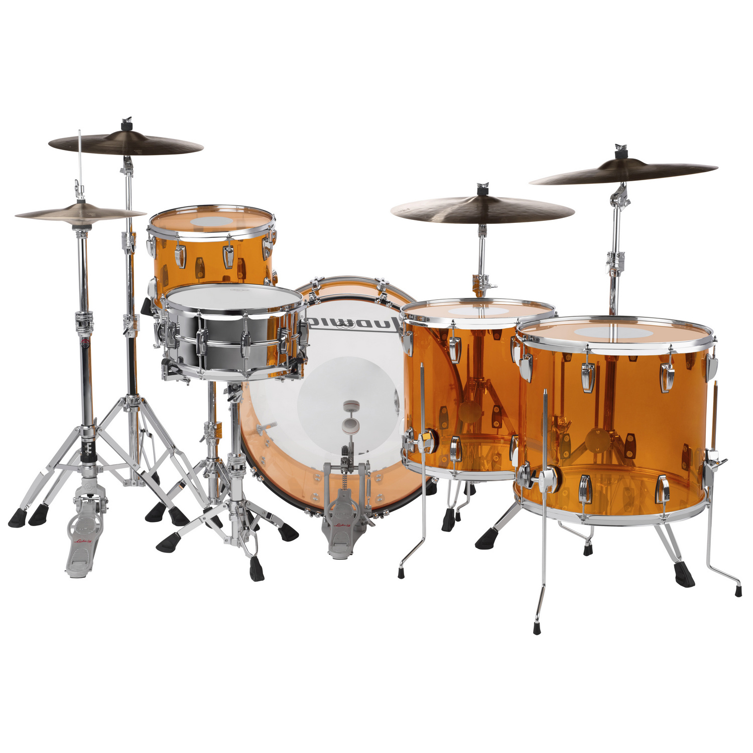 Trommesett Ludwig Vistalite Zep Set 26 Shell Pack, Amber Vistalite ...