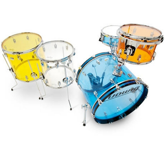 Trommesett Ludwig Vistalite Zep Set 26 Shell Pack, Amber Vistalite ...