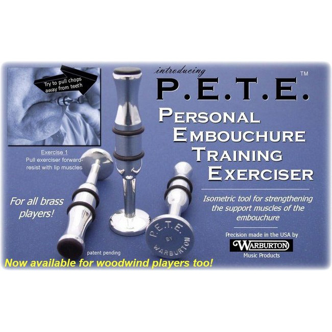 P.E.T.E. Personal Embouchure Training Exerciser i Sølv for Treblåsere ...