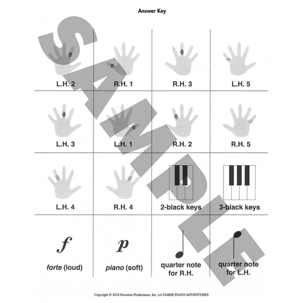 My First Piano Adventures Flashcard Sheets - Musikk-Miljø