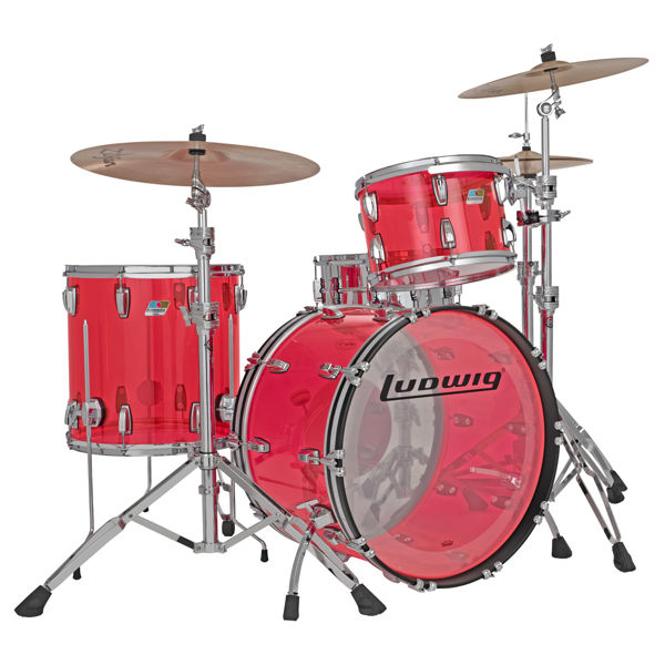 Slagverk Ludwig Vistalite Pro Beat 24 Shell Pack, Pink Vistalite|Musikk ...