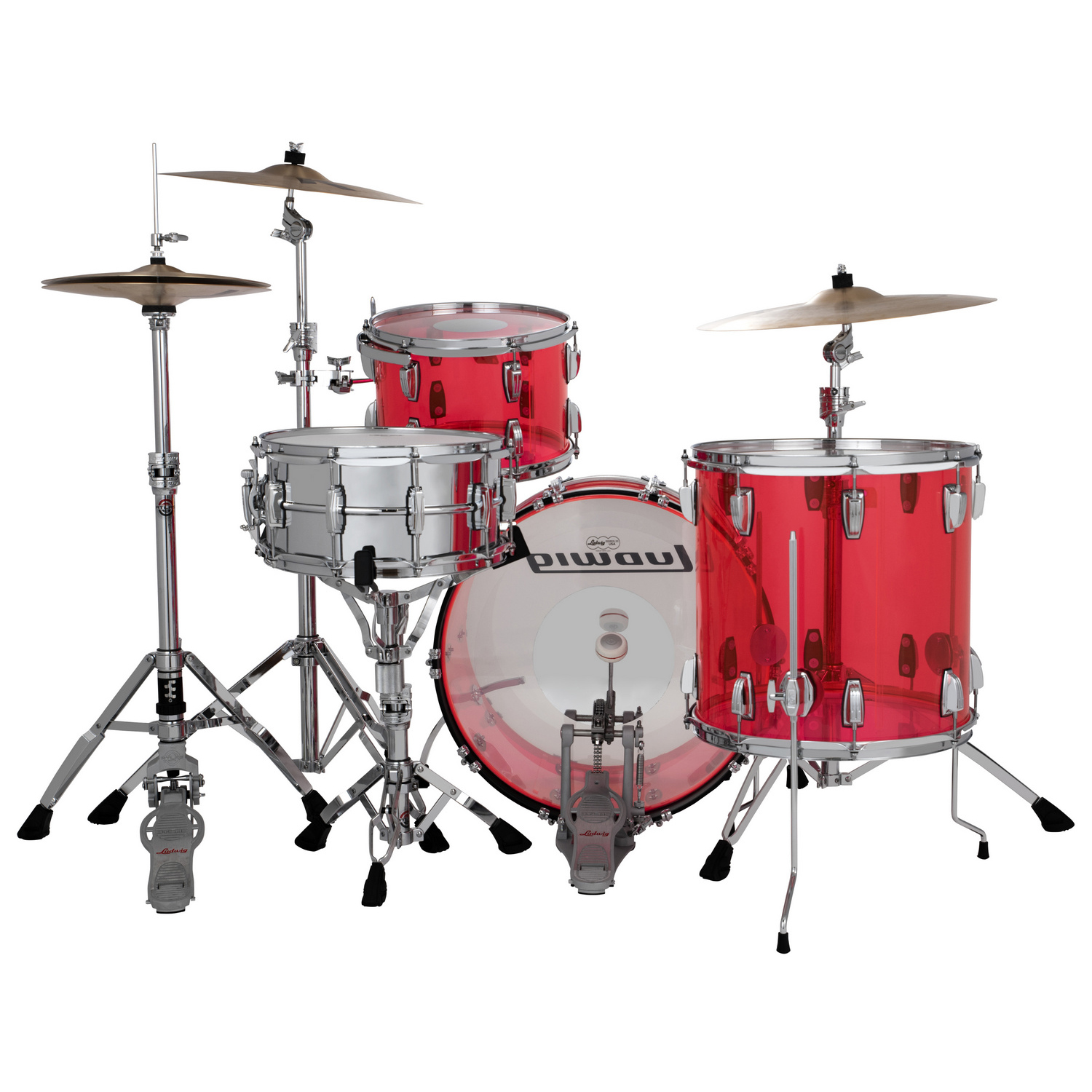 Slagverk Ludwig Vistalite Pro Beat 24 Shell Pack, Pink Vistalite ...